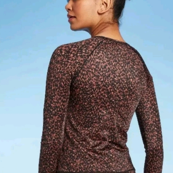 all in motion | Swim | Womens Long Sleeve Animal Leopard Print Rash ...